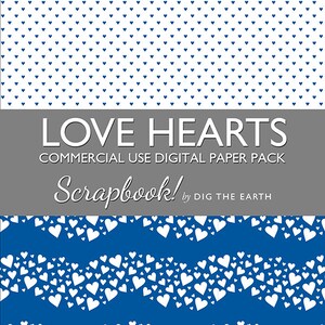 Instant Download Love Hearts Wallpaper Digital Collage Sheets 12x12 ...