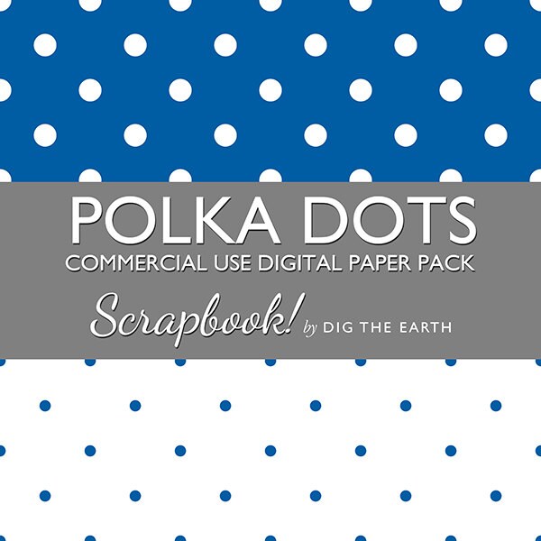 INSTANT DOWNLOAD Polka Dots Digital Collage Sheets 12x12 Inch Set of 12 ...
