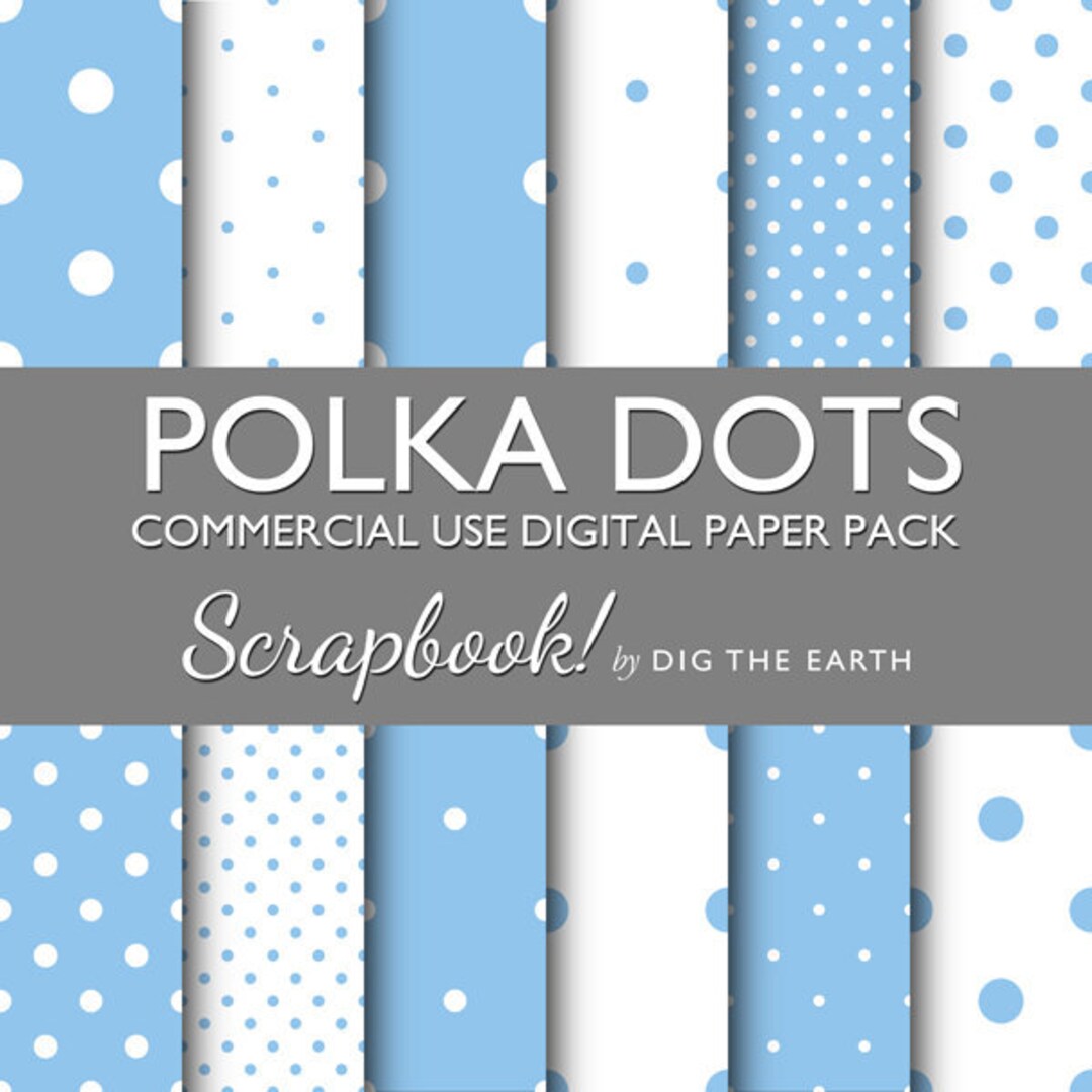 INSTANT DOWNLOAD Polka Dots Digital Collage Sheets 12x12 Inch Set of 12 ...