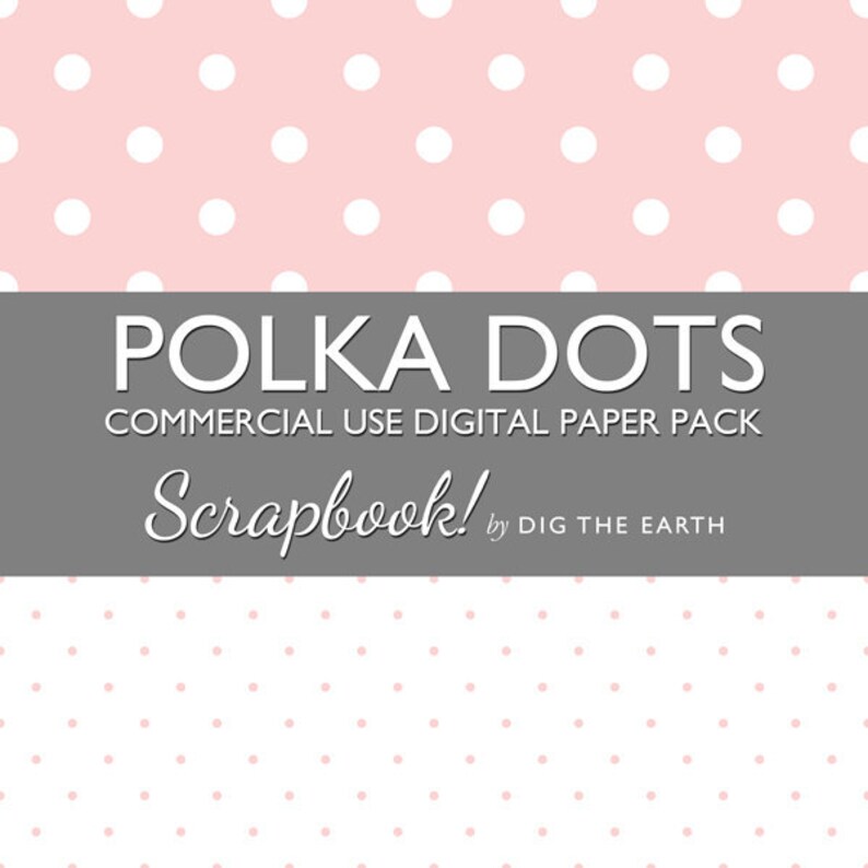 INSTANT DOWNLOAD Polka Dots Digital Collage Sheets 12x12 Inch Set of 12 ...