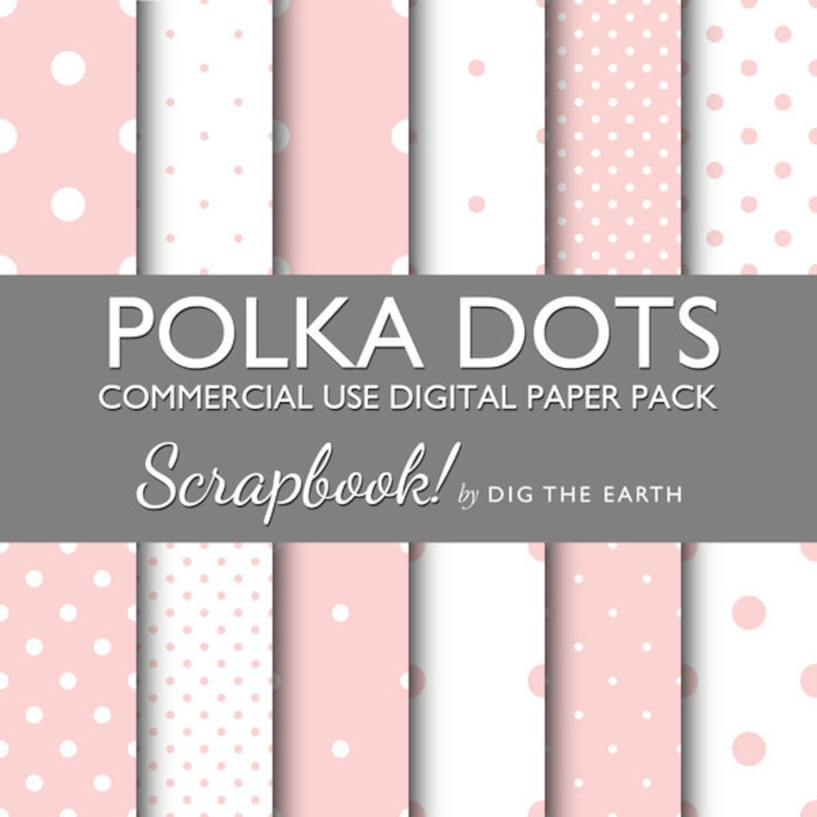INSTANT DOWNLOAD Polka Dots Digital Collage Sheets 12x12 Inch Set of 12 ...