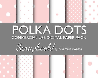 INSTANT DOWNLOAD Polka Dots Digital Collage Sheets 12x12 Inch Set of 12 ...