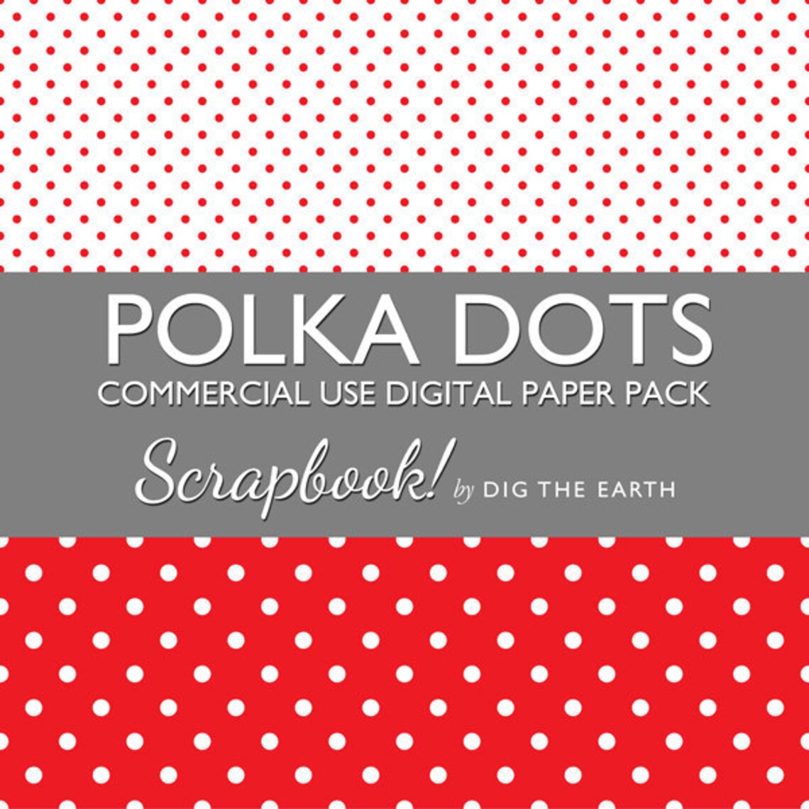 INSTANT DOWNLOAD Polka Dots Digital Collage Sheets 12x12 Inch Set of 12 ...