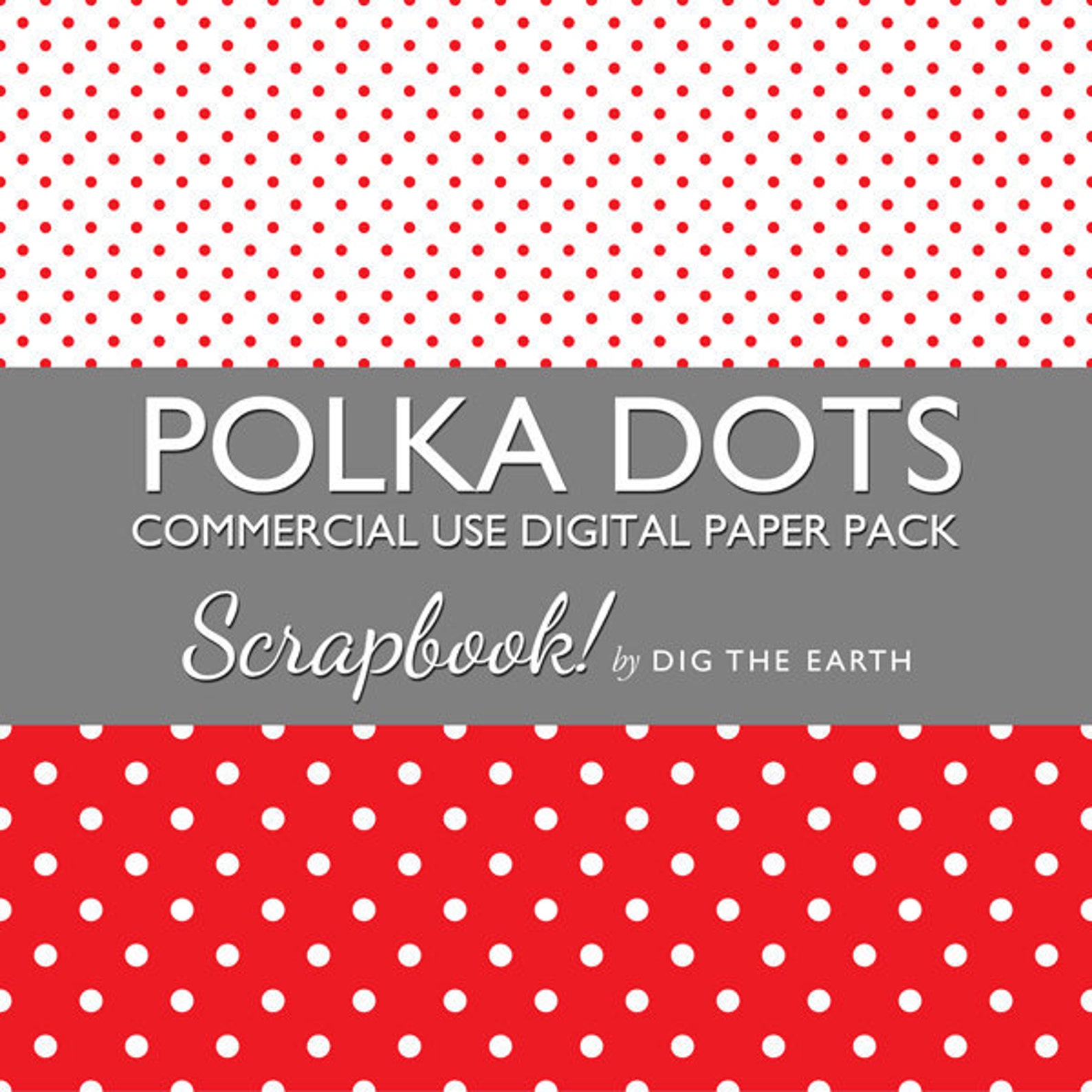 INSTANT DOWNLOAD Polka Dots Digital Collage Sheets 12x12 Inch Set of 12 ...