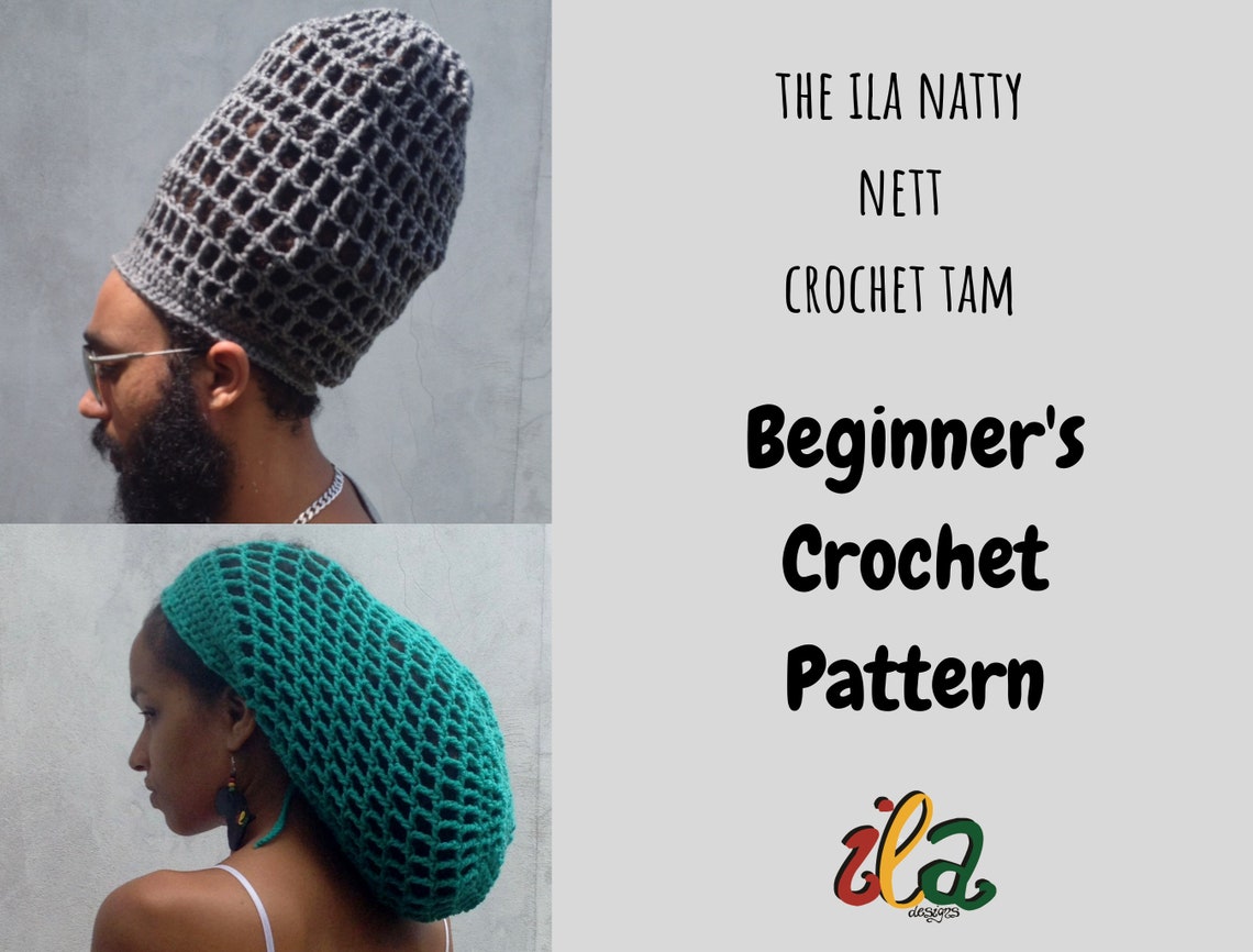 ILA Natty Nett Crochet Tam PATTERN for Rasta Hat / Beanie / - Etsy