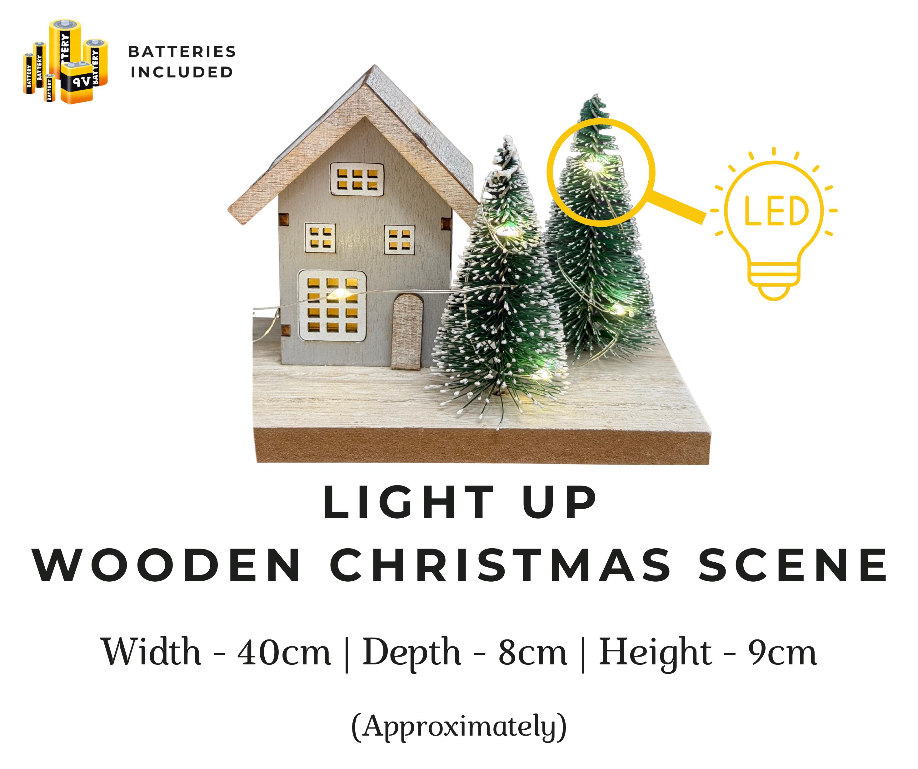 Light up Wooden Christmas Scene - Etsy
