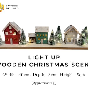 Light up Wooden Christmas Scene - Etsy