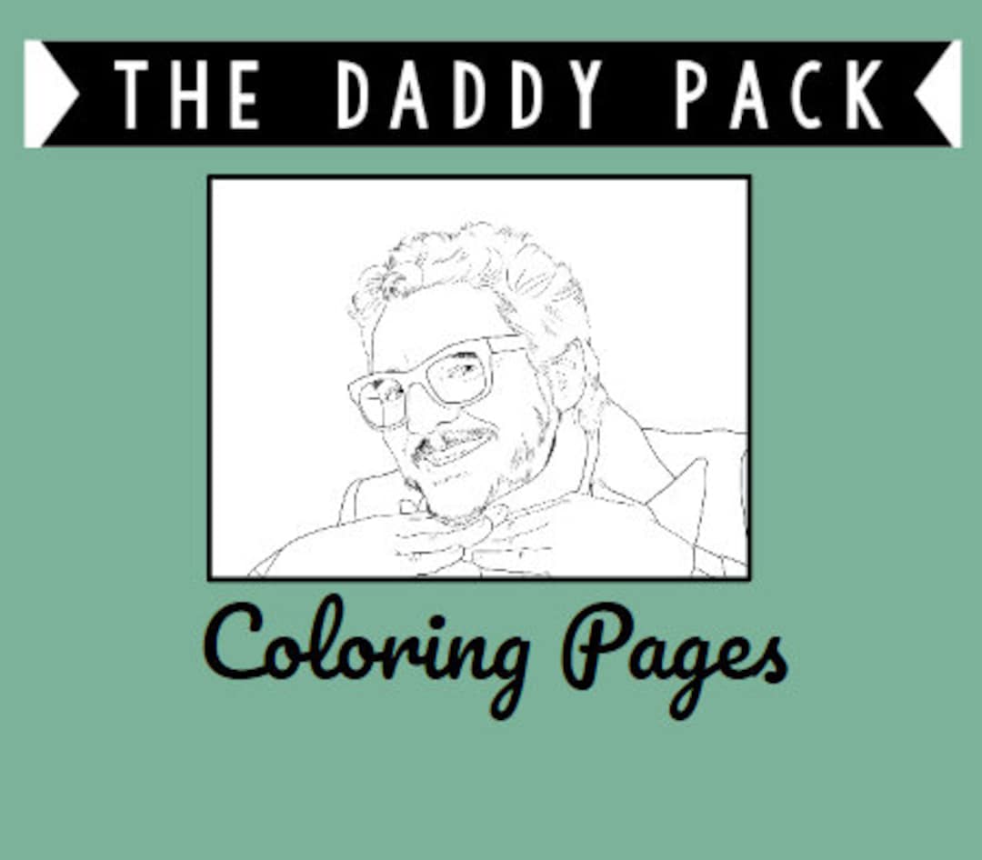 Printable or Digital Pedro Pascal Coloring Pages - Daddy Pack Coloring ...