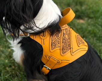 Frigga Leather Dog Harness Armor - Etsy