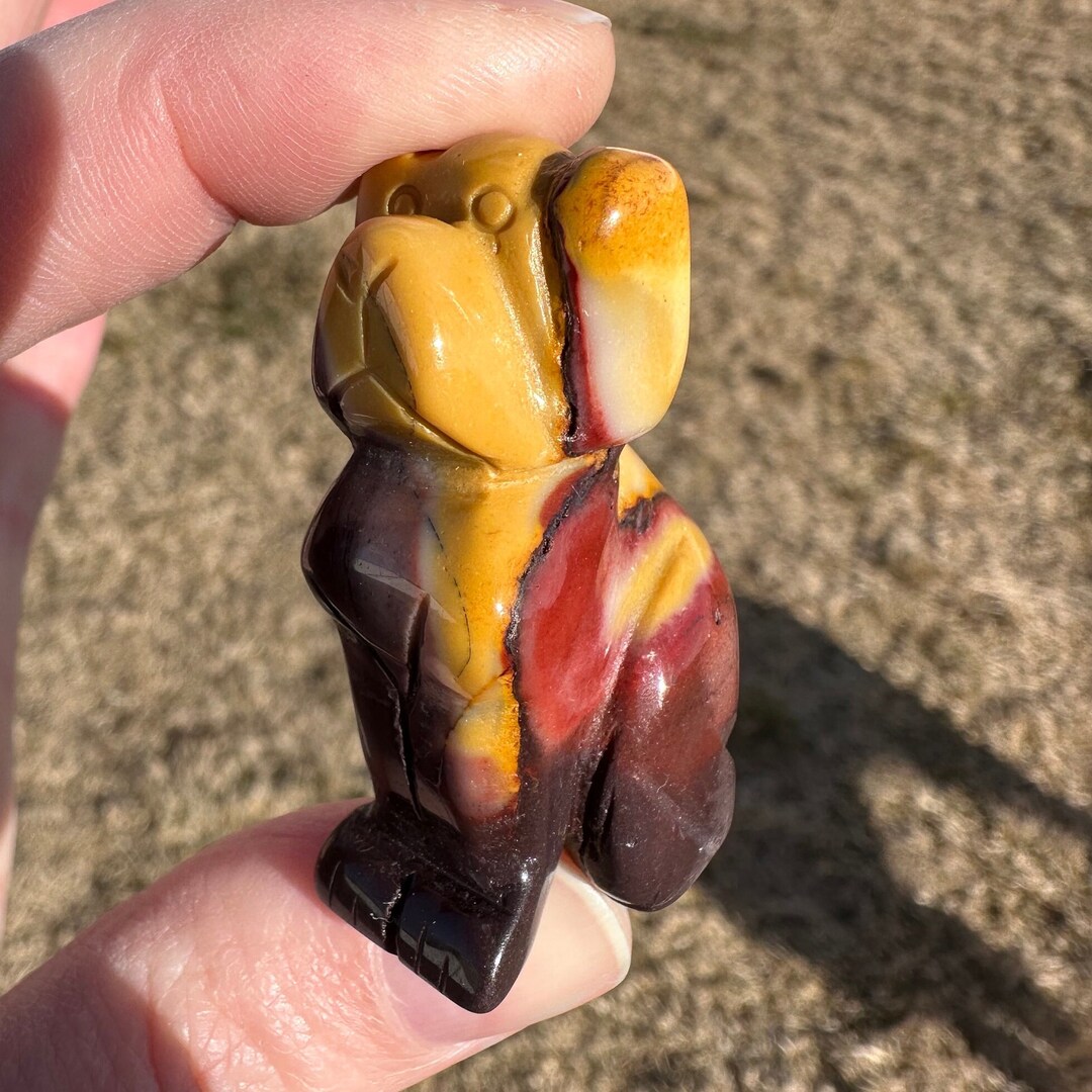 Mookaite Jasper Dog Carving - Etsy