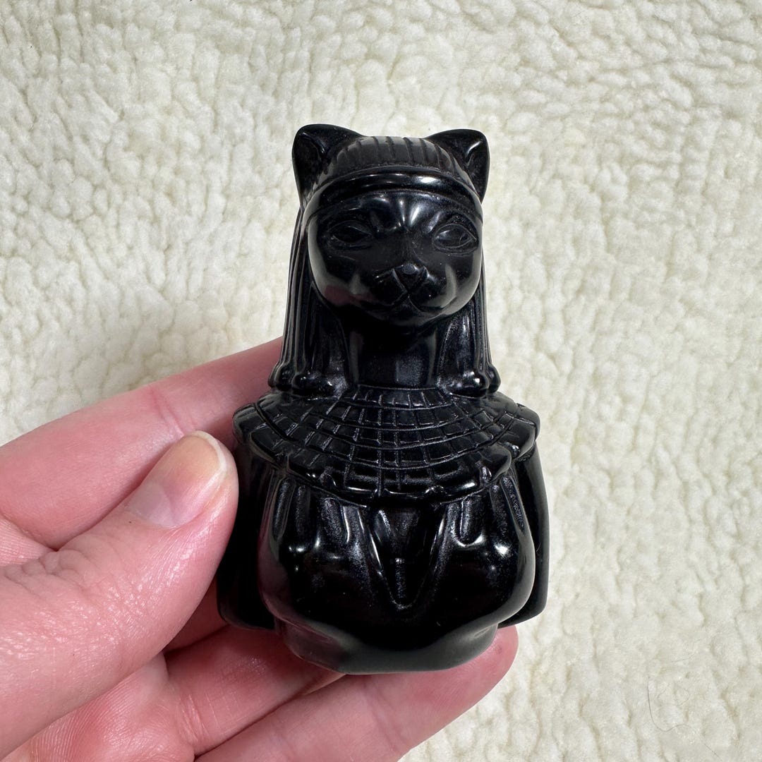 Egyptian Cat Goddess Priestess Woman, Bastet Bust Carving - Etsy