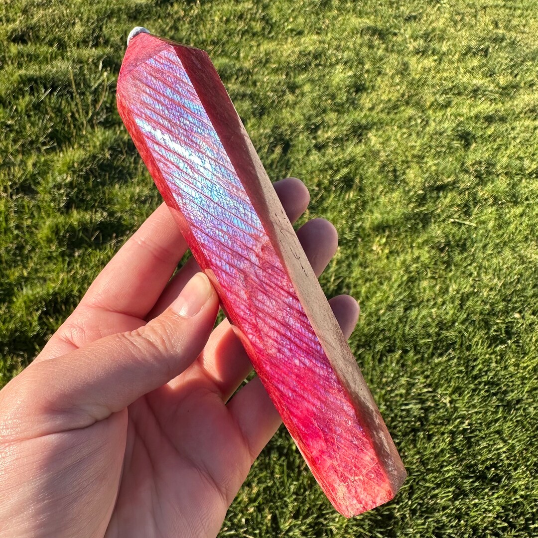 Shimmering Red Moonstone Wands, Towers - Etsy