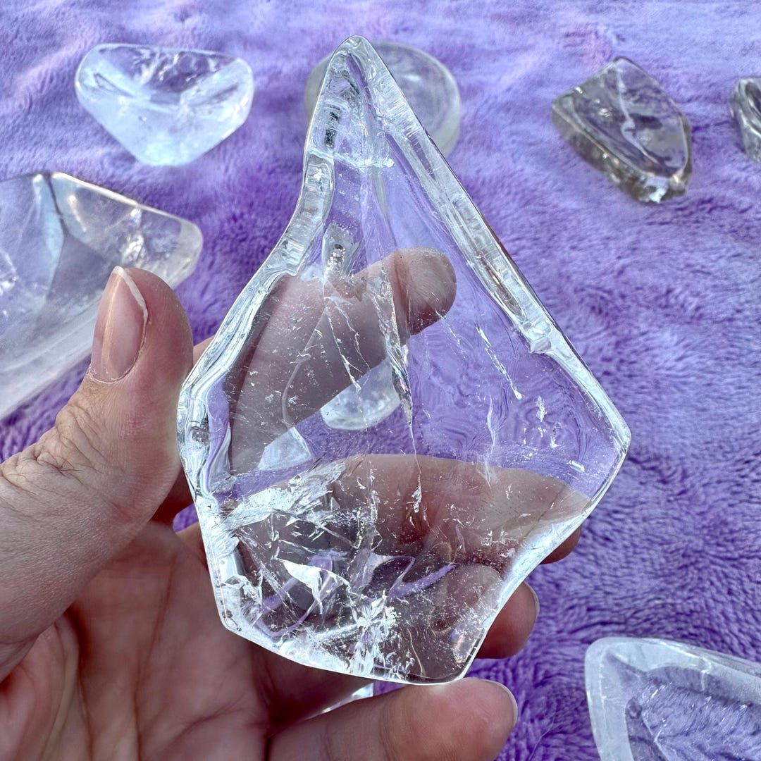 Clear Quartz Plates, Trinket Dishes, Golden Healer, Tourmalated, Smoky ...