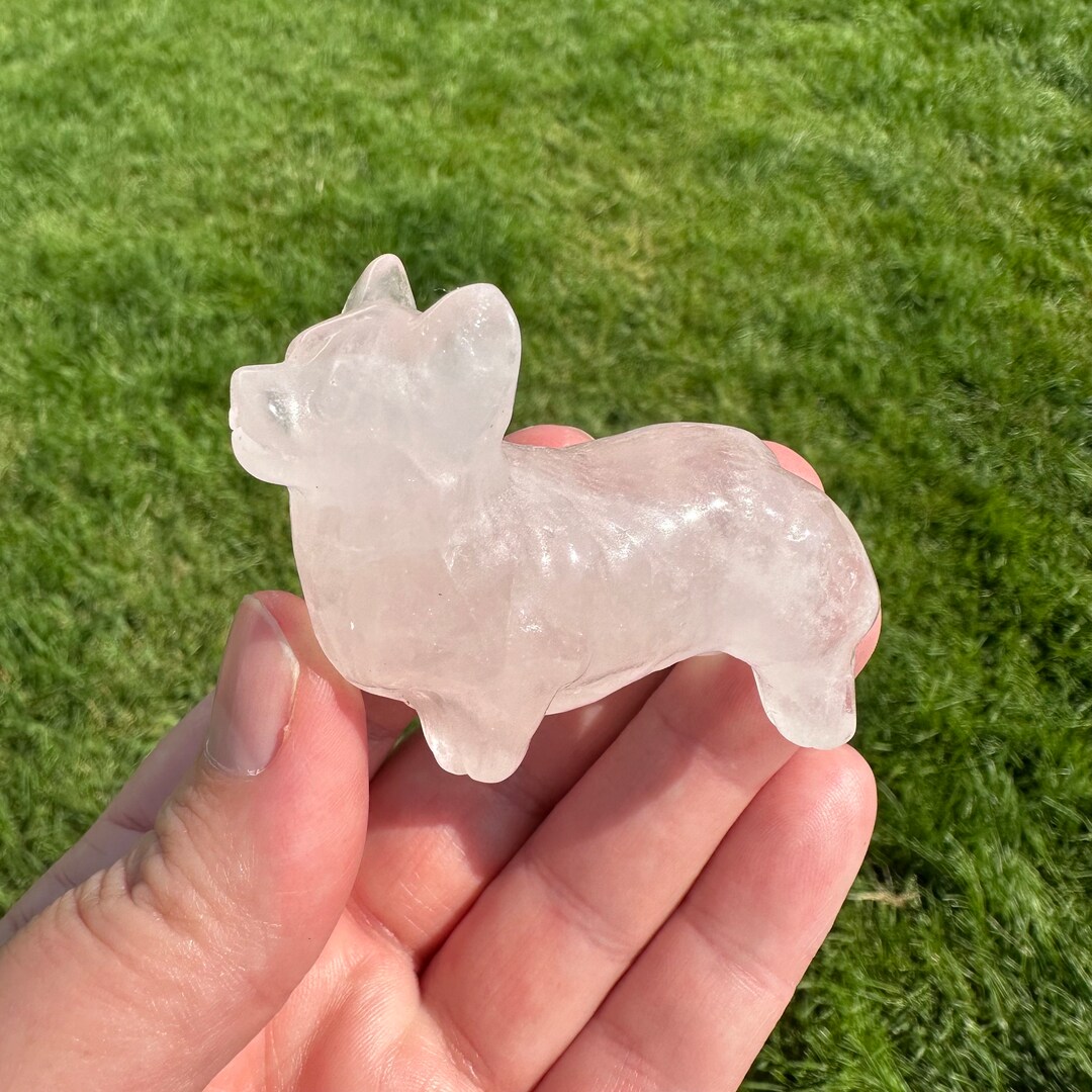 Crystal Corgi Dog Carvings - Etsy