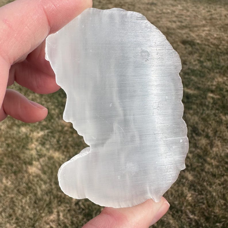Satin Spar Selenite Medusa Head Carving - Etsy