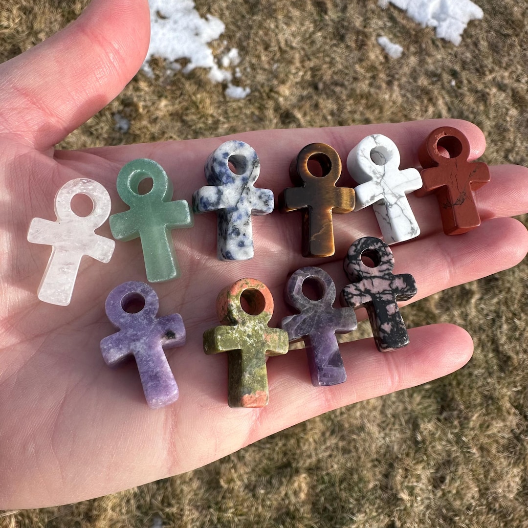 Mini Stone Crystal Egyptian Ankh Carvings - Etsy