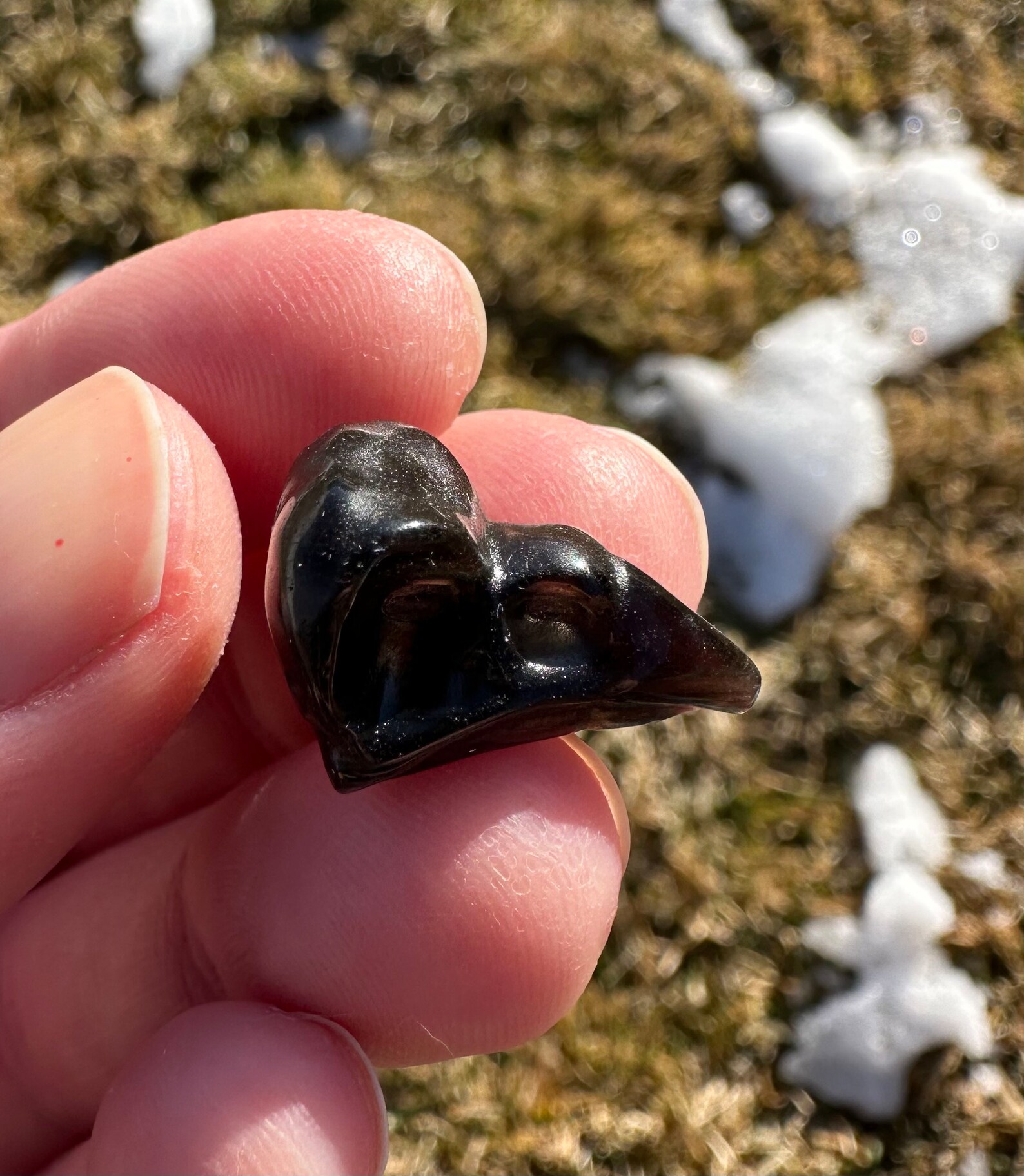 Mini Silver Obsidian Bird Skull Carving Charm - Etsy