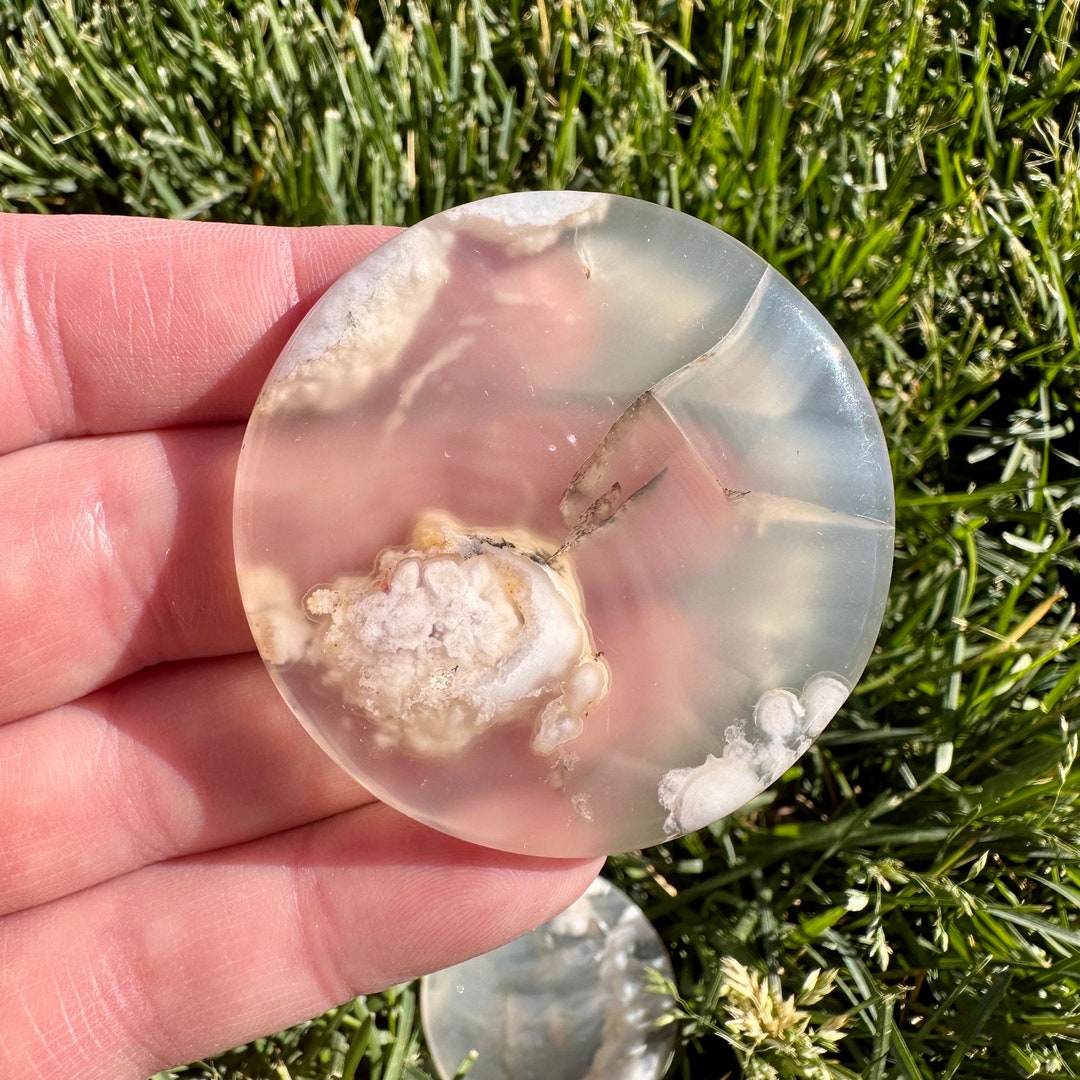 Flower Agate Flat Round Slabs - Etsy