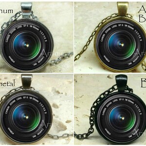 Camera Lens Art Pendant, Camera Necklace, Camera Jewelry, Photographer ...