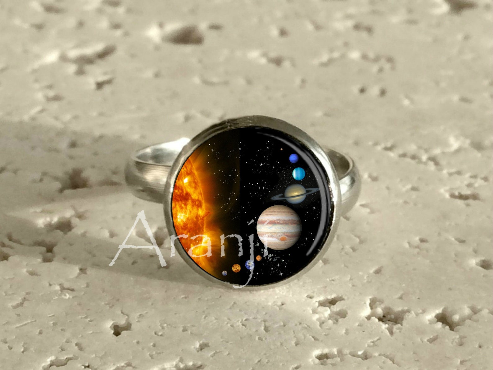 Solar System Art Ring Solar System Space Ring Solar System - Etsy