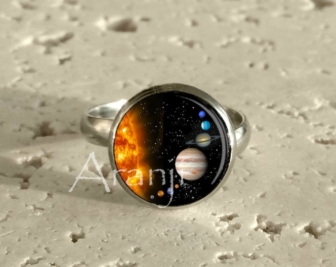 Solar System Art Ring, Solar System, Space Ring, Solar System Jewelry ...