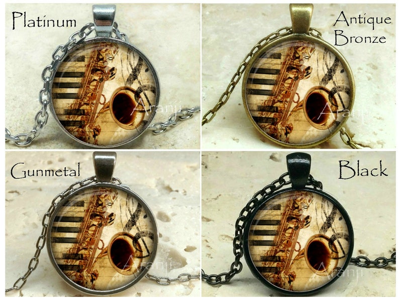 Saxophone Art Pendant, Saxophone Necklace, Saxophone Pendant, Saxophone ...