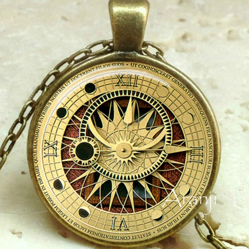 Clock Necklace - Etsy
