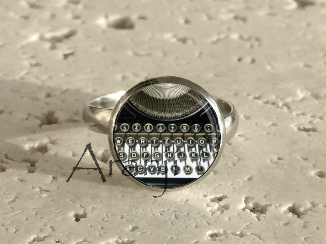Typewriter Ring, Writer Ring, Typewriter Jewelry, Writer Jewelry ...