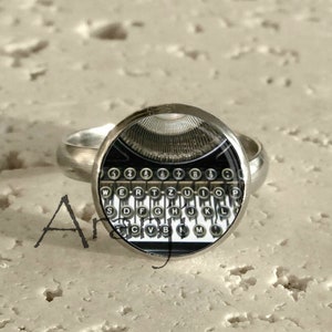 Typewriter Ring, Writer Ring, Typewriter Jewelry, Writer Jewelry ...