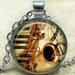 Saxophone Art Pendant, Saxophone Necklace, Saxophone Pendant, Saxophone ...