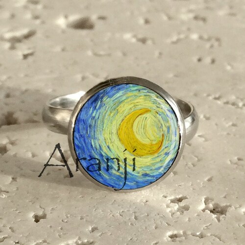 Starry Night Ring Starry Night Adjustable Stainless Steel - Etsy