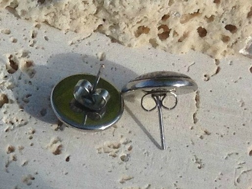 Glass Dome Wave Earrings, Ocean Wave Earrings, Ocean Wave Art Earrings ...
