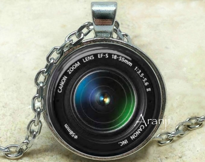 Camera Lens Art Pendant, Camera Necklace, Camera Jewelry, Photographer ...