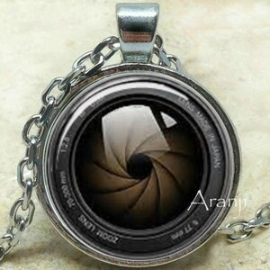 Camera Lens Art Pendant, Camera Necklace, Camera Jewelry, Photographer ...