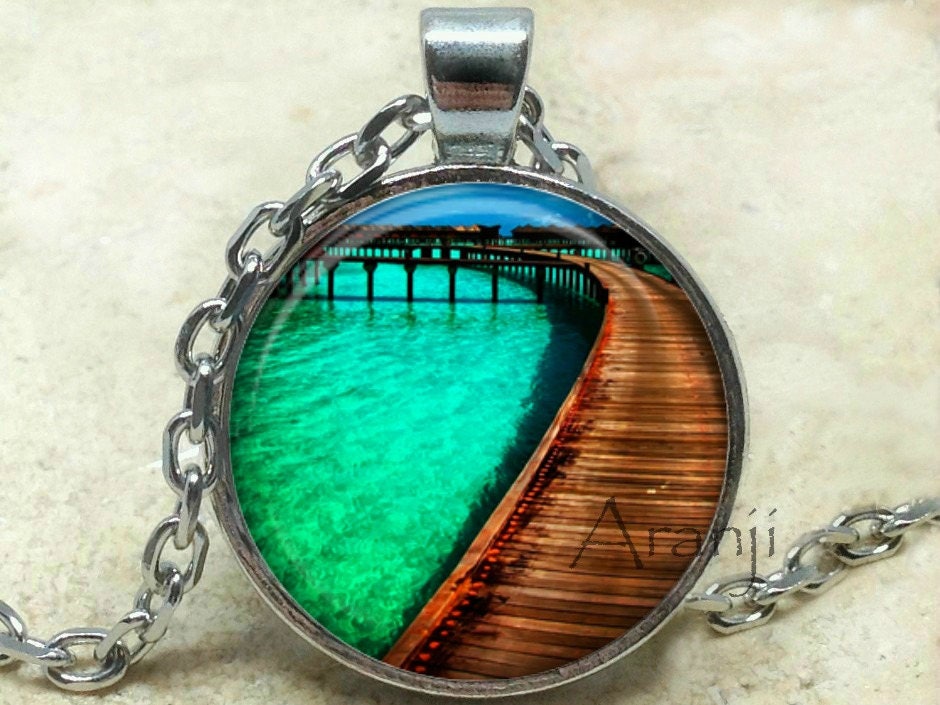Beach necklace ocean necklace ocean pendant beach pendant | Etsy