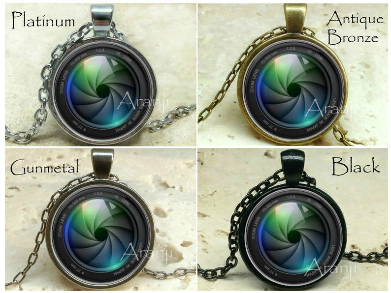 Camera Lens Art Pendant, Camera Necklace, Camera Jewelry, Photographer ...