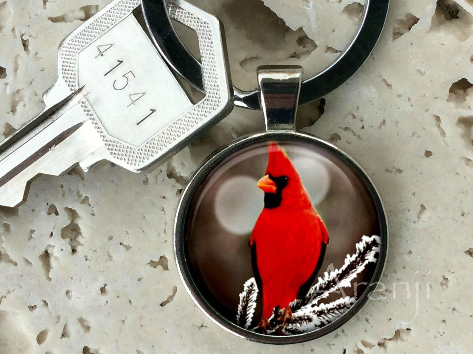 Cardinal Keychain Key Chain Key Ring Key Fob Cardinal - Etsy