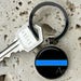 Thin Blue Line Keychain, Key Chain, Key Ring, Key Fob, Keychain, Law ...