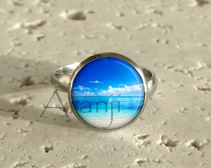 Beach Art Ring Beach Jewelry Ocean Ring Ocean Jewelry | Etsy