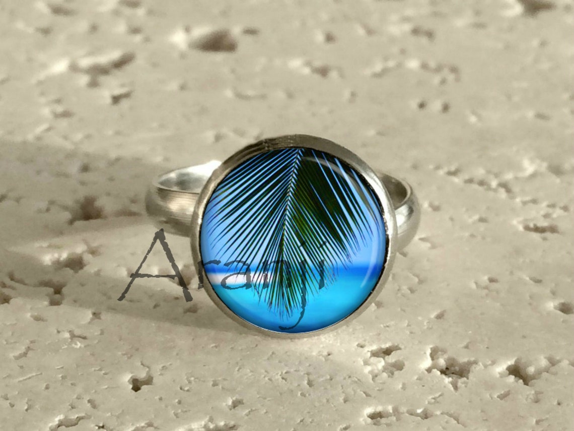 Palm Tree Ring Palm Tree Jewelry Tropical Ring Tropical - Etsy