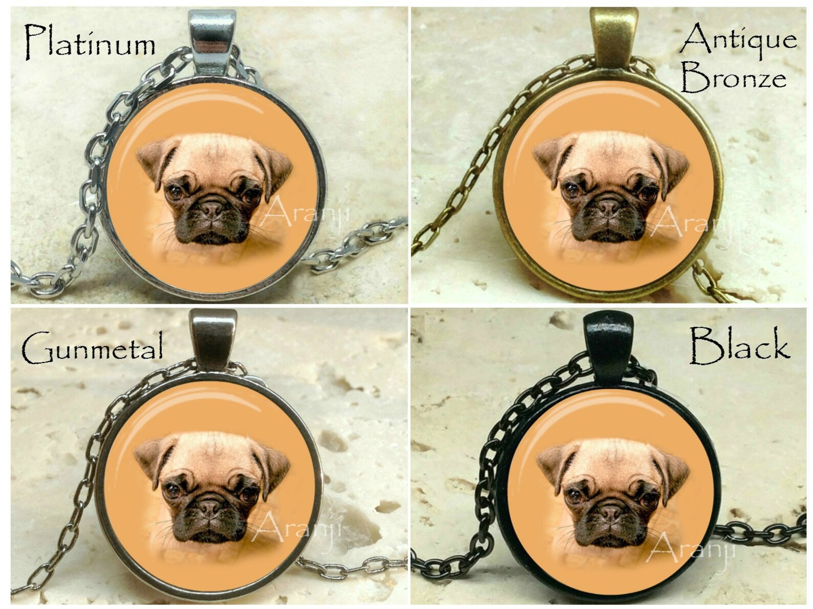 Pug Pendant Pug Necklace Puppy Pendant Dog Pendant Puppy - Etsy