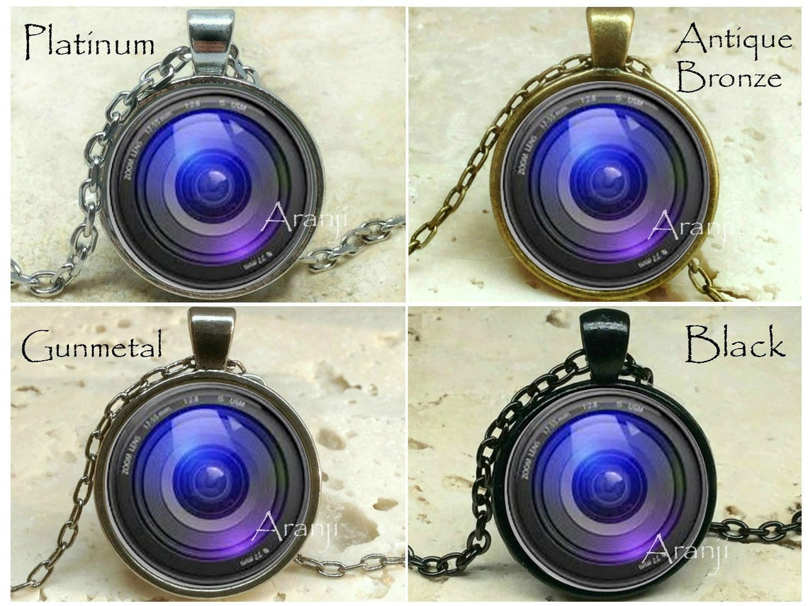 Camera lens art pendant camera necklace camera jewelry | Etsy