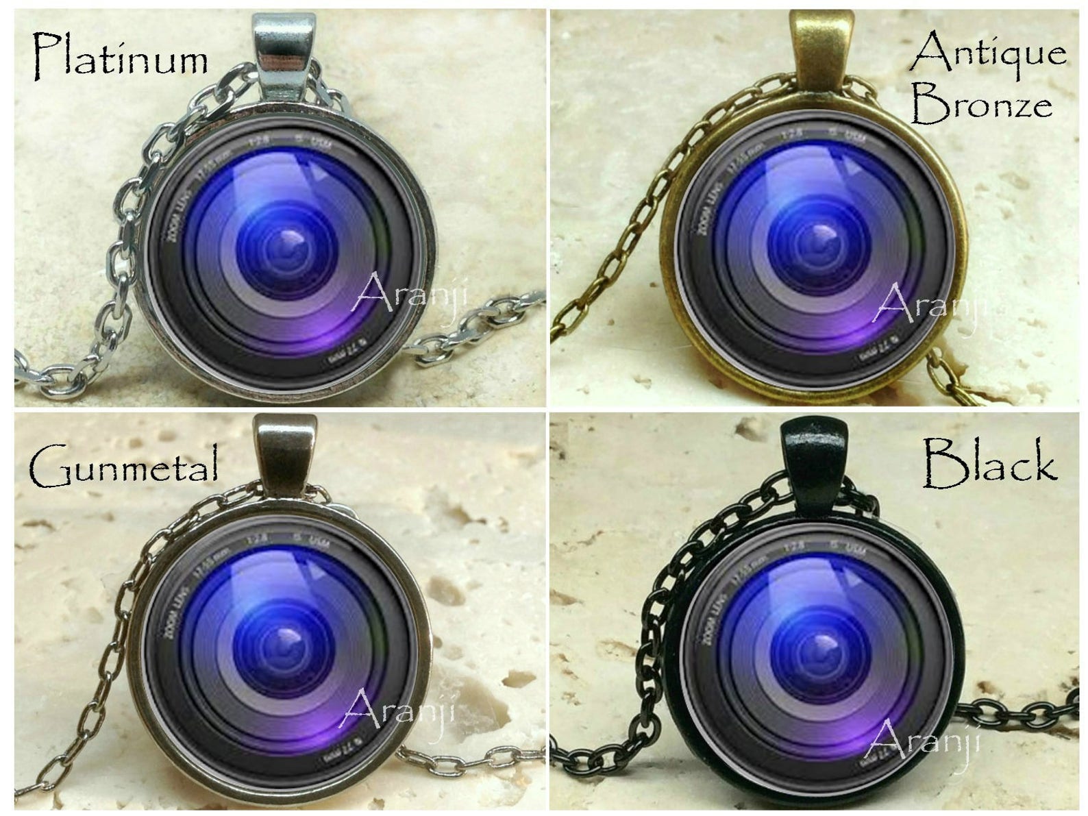 Camera Lens Art Pendant, Camera Necklace, Camera Jewelry, Photographer ...