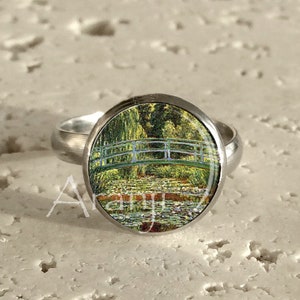 Monet Ring, Monet Bridge Adjustable Stainless Steel Ring, Art Ring ...