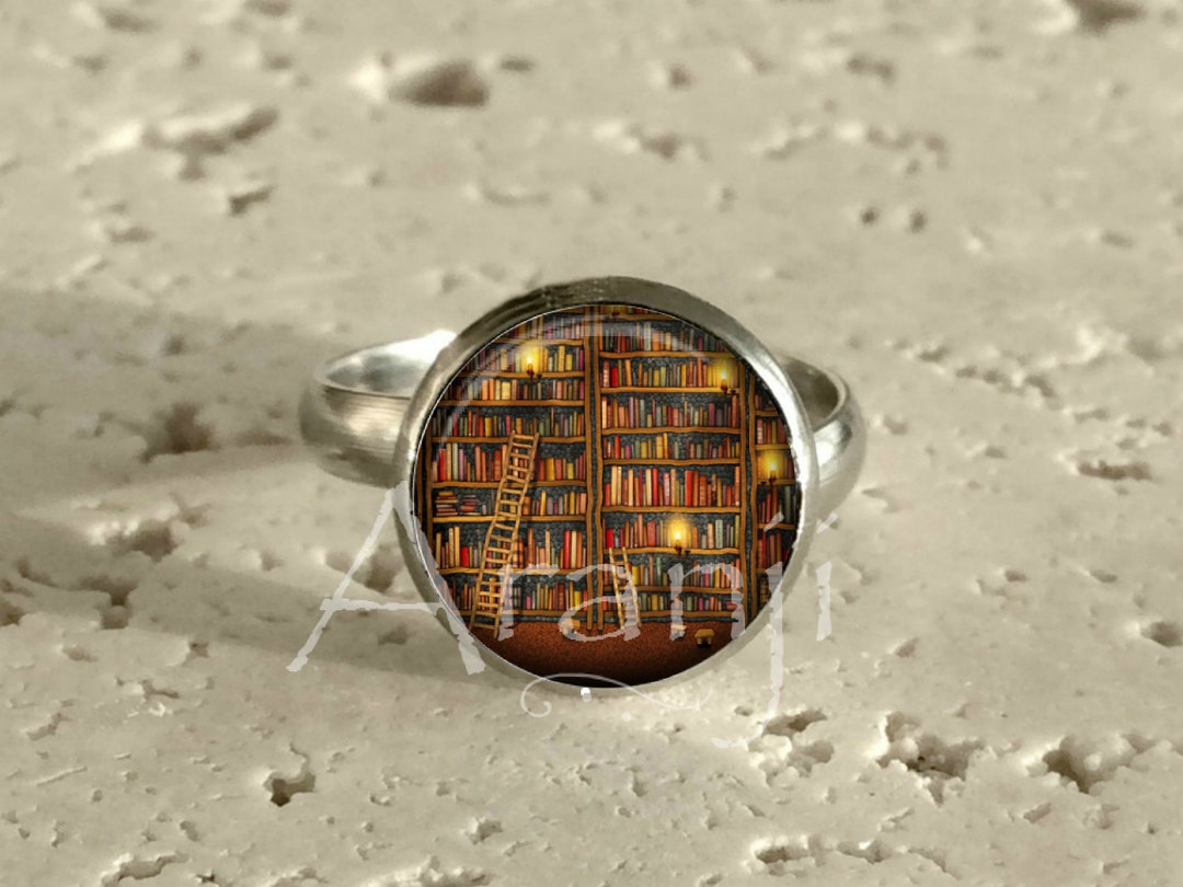 Book Ring, Library Ring, Bookshelf Jewelry, Book Jewelry, Library ...