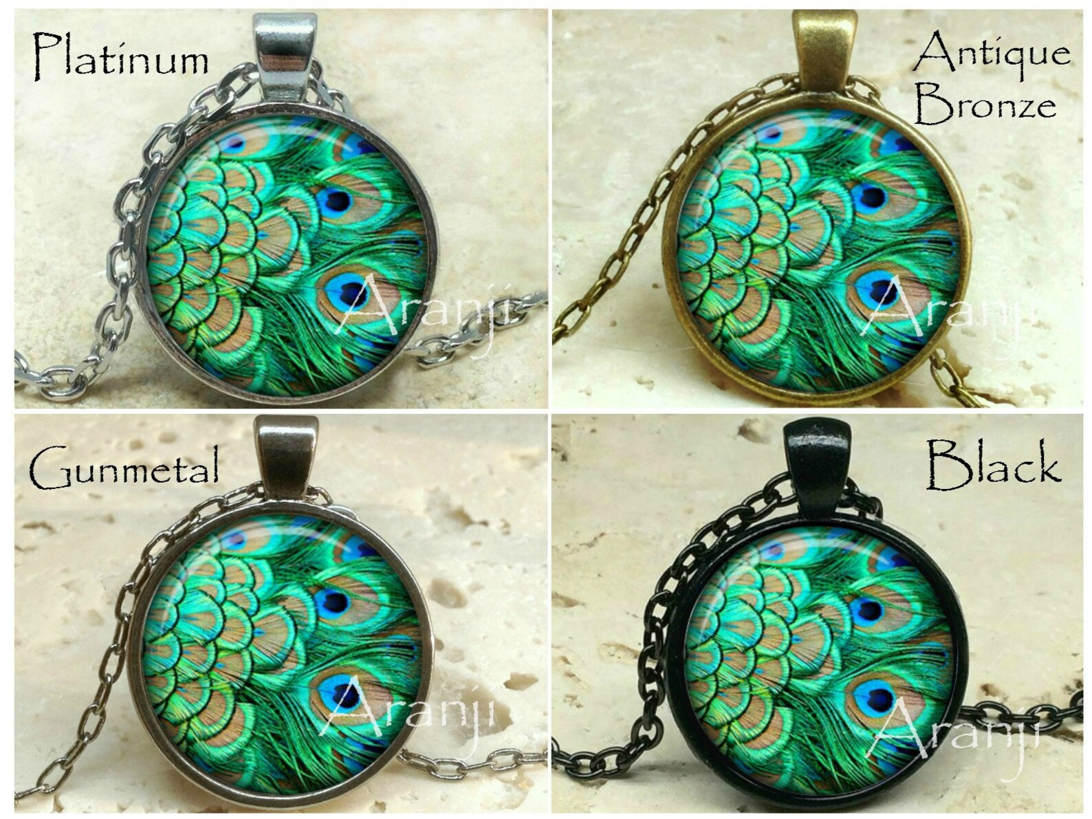 Peacock Pendant Peacock Necklace Peacock Feathers Peacock - Etsy