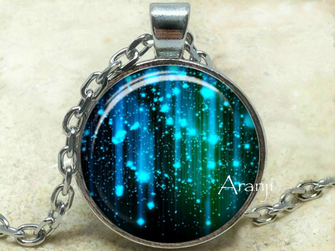 Turquoise Digital Pendant Matrix Necklace Blue Matrix - Etsy