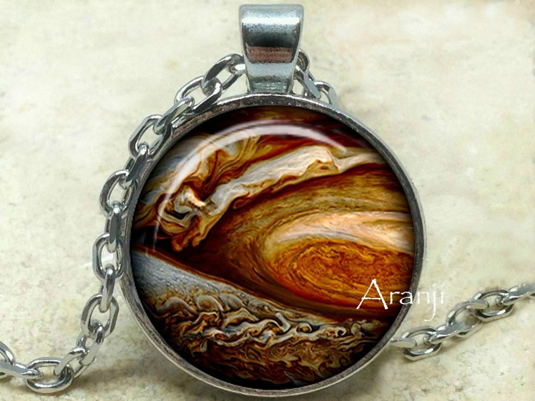 Planet Jupiter Art Pendant, Jupiter Pendant, Space Jewelry, Jupiter ...