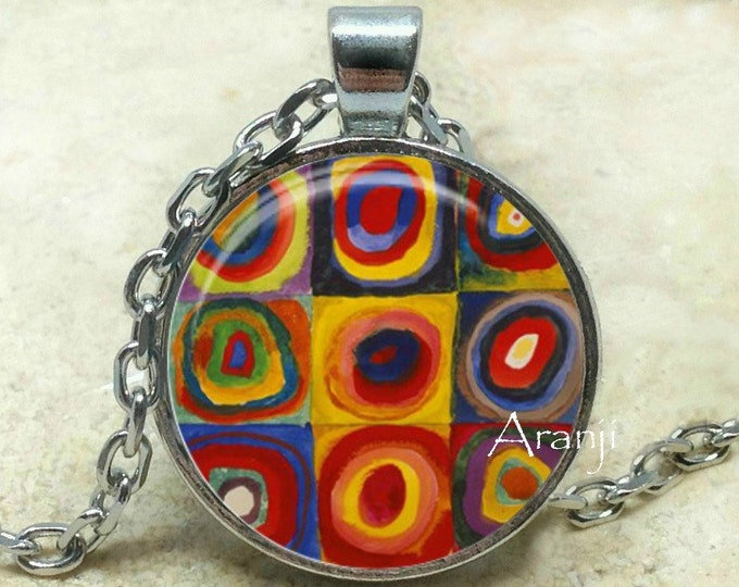 Kandinsky Art Pendant, Kandinsky Necklace, Kandinsky Pendant, Abstract ...