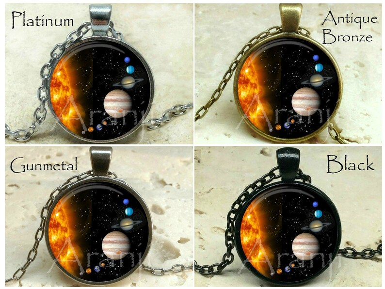 Solar System Art Pendant, Solar System Pendant, Space Pendant, Solar ...
